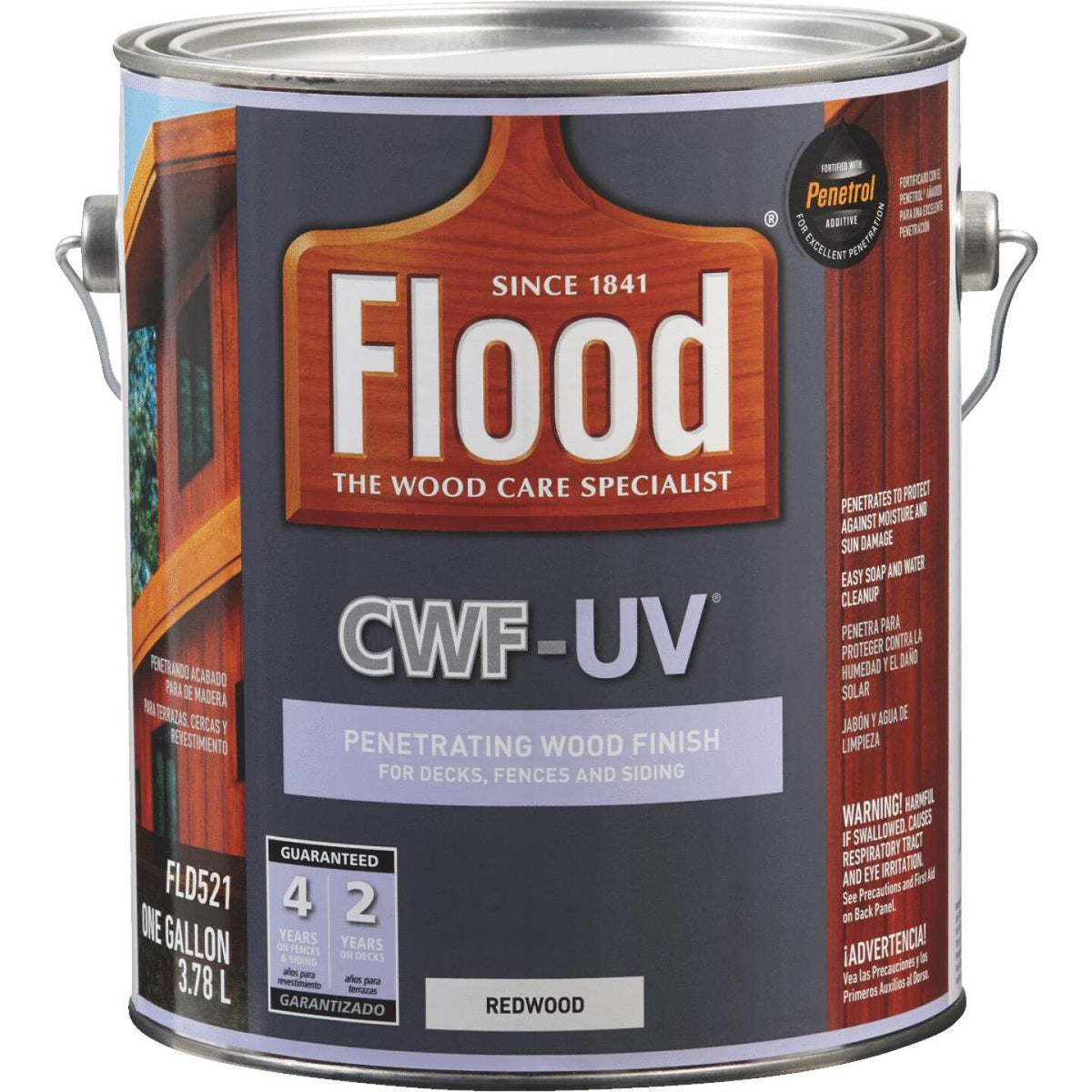 Flood CWF-UV Oil-Modified Fence Deck and Siding Wood Finish, Redwood, 1 ...