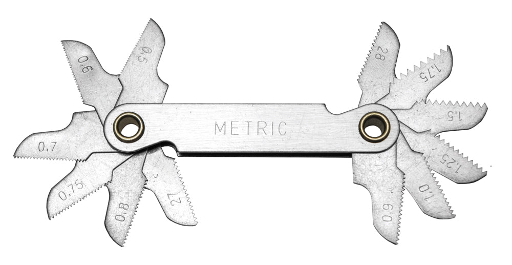 Century Drill And Tool Pitch Gauge Metric 0.50-1.75 Pitch Npt And Bsp ...