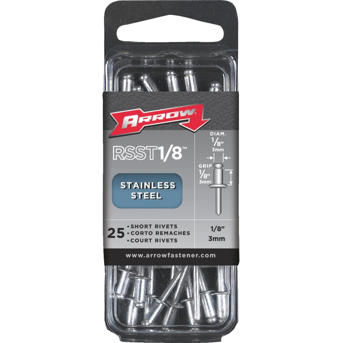 Arrow 1/8 In. x 1/4 In. Stainless Steel Rivet (25 Count) - Swanton, OH ...